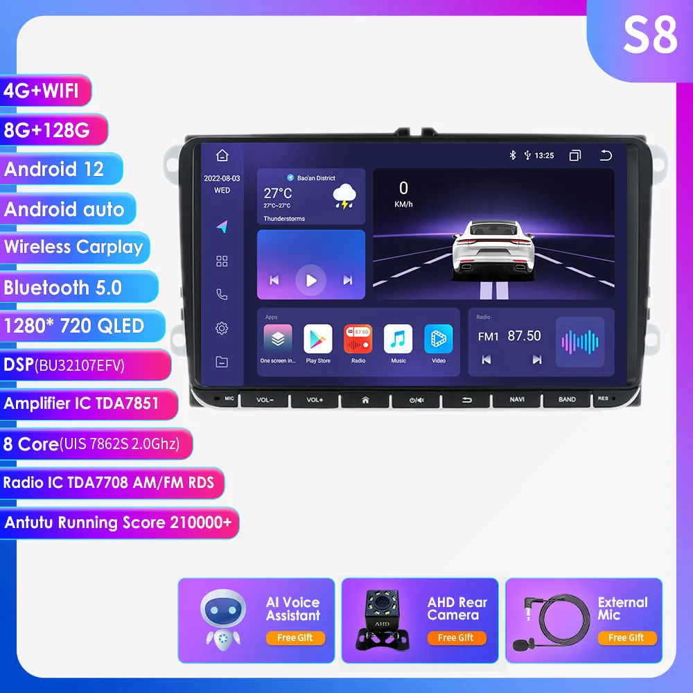 Android Car Multimedia for VW GOLF 5 POLO 6 PASSAT B6 CC Radio TOURAN ...