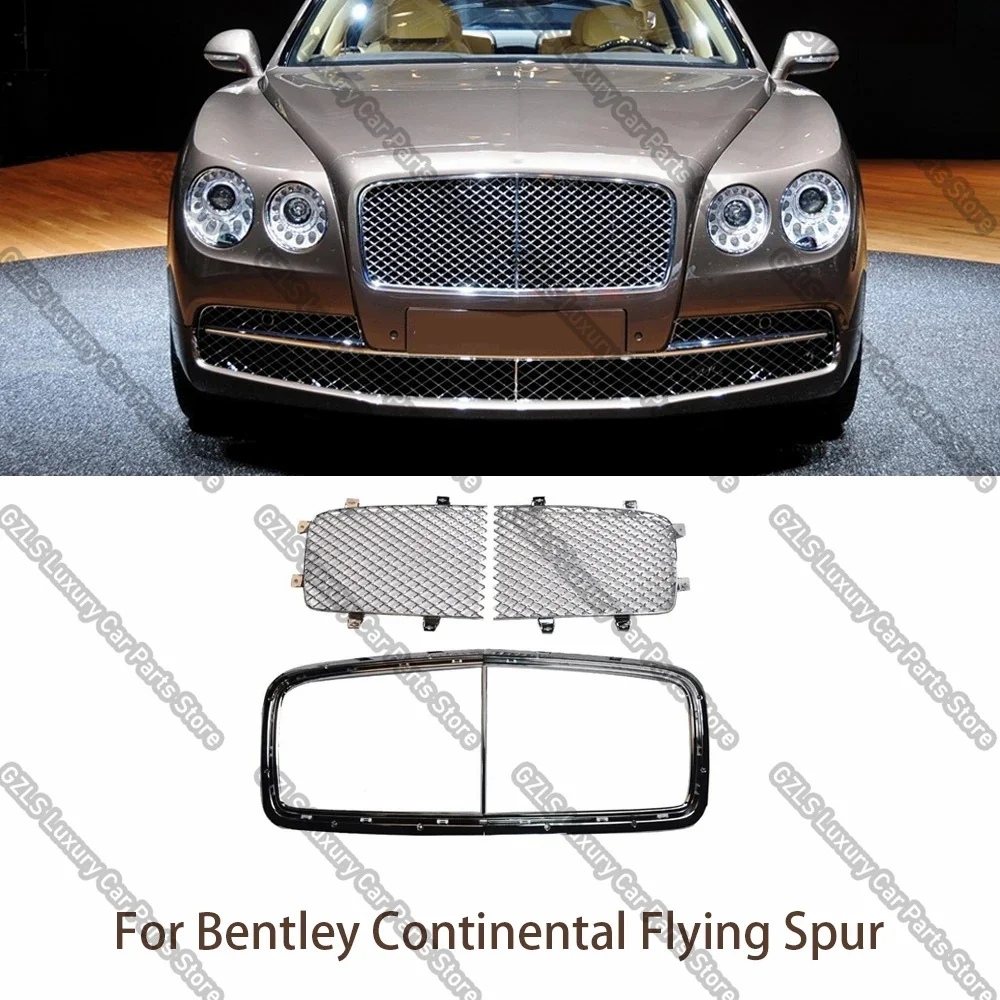 Left-Right-Radiator-Chrome-Grille-For-Bentley-Continental-Flying-Spur ...