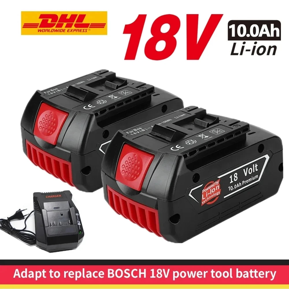 100-Original-10ah-Rechargeable-Lithium-Ion-Battery-for-Bosch-18V-6-0A ...