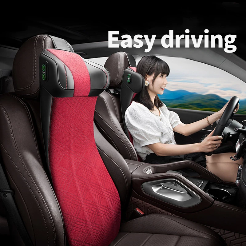Car-Integrated-Headrest-Lumbar-Support-Vibration-Electric-Massage-Neck ...
