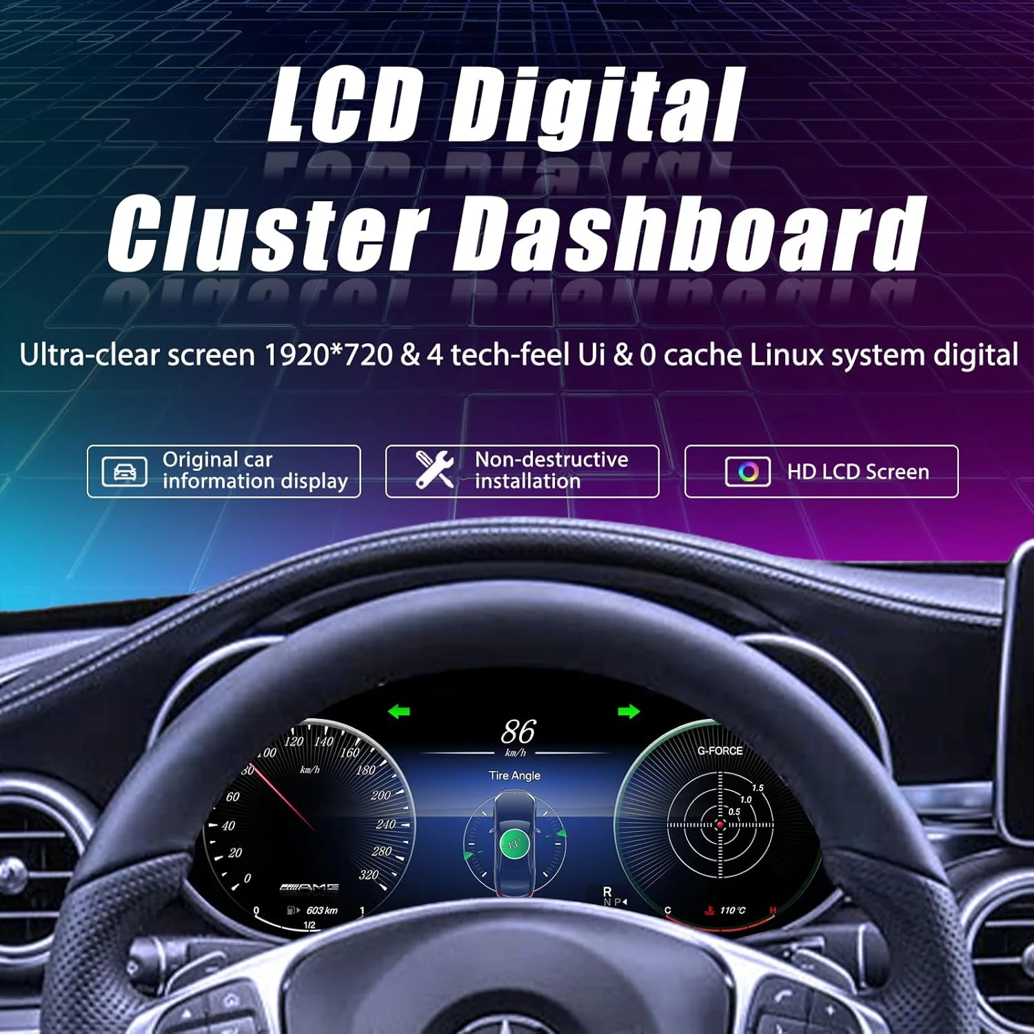 12.3'' Lcd Digital Cluster Dashboard For Mercedes Benz C GLA CLA W176 ...