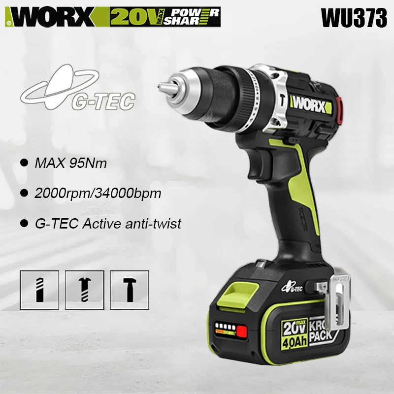 Worx-WU373-Heavy-Duty-Wireless-Impact-Drill-Brushless-20v-95Nm-2000rpm ...