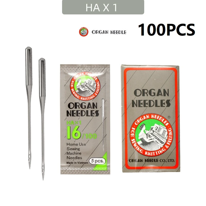 100 PCS ORGAN SEWING NEEDLES Compatible with SINGER ,Pfaff,JANOME ...