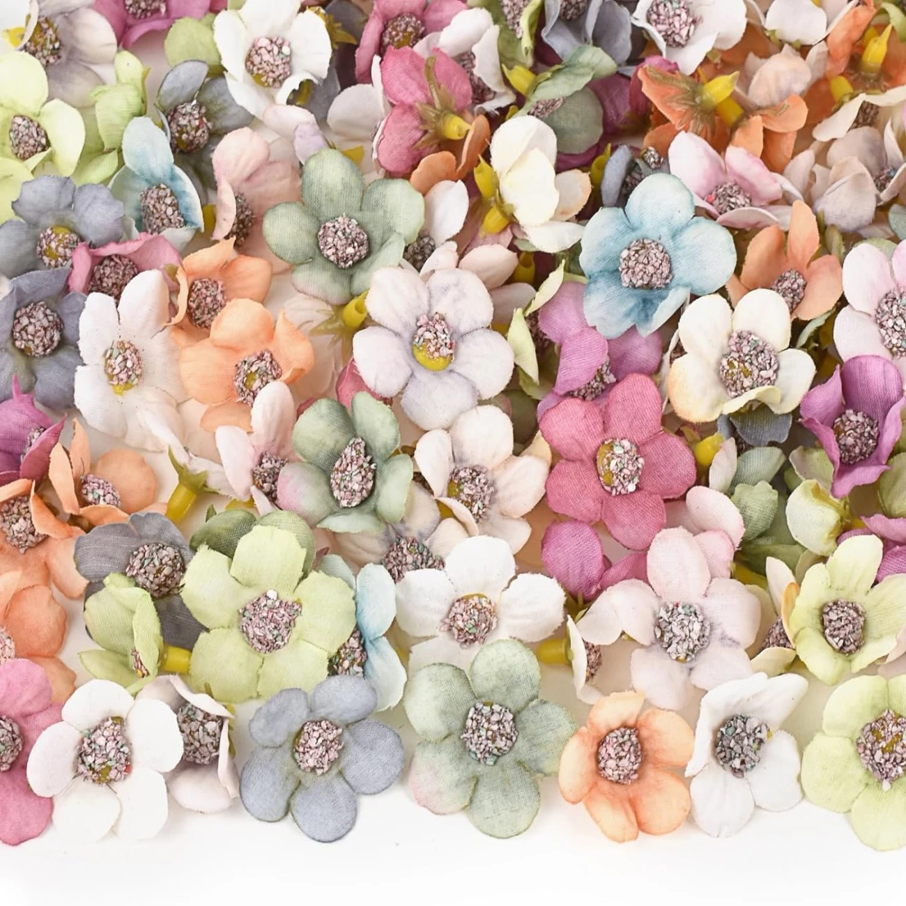 100Pcs 2cm Multicolor Artificial Daisy Silk Flowers Scrapbooking Home ...