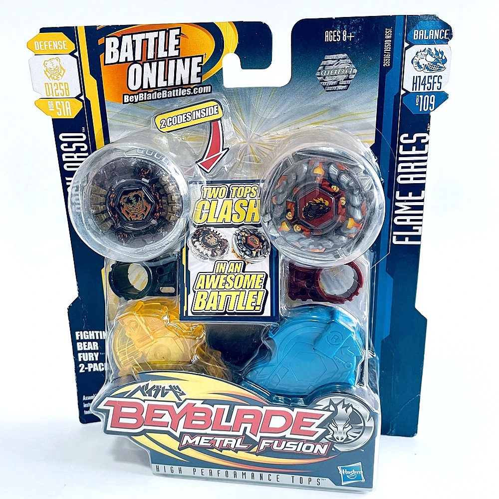 BEYBLADE METAL FUSION D125B BB 51A ROCH ORSO & H145FS B 109 FLAME ARIES ...