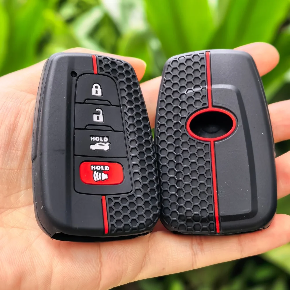 Silicone Remote Car Key Case Cover for Toyota CHR Camry Corolla RAV4 ...