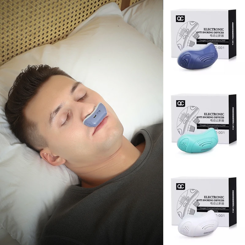 Dispositivo anti ronco elétrico nariz clipe anti-ronco rolha ronco ...