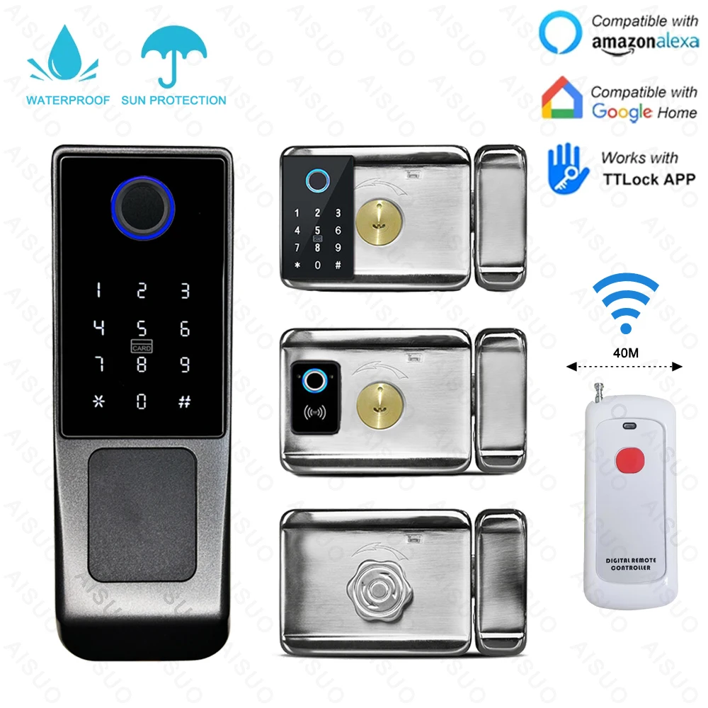 TT LOCK Outdoor Waterproof Smart Lock Fingerprint Biometric Digital ...