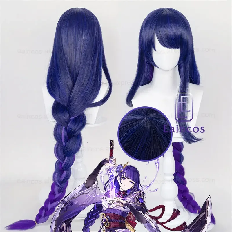 Raiden-Shogun-Baal-Cosplay-Wig-100cm-Long-Blue-Purple-Mixed-Color-Braid ...