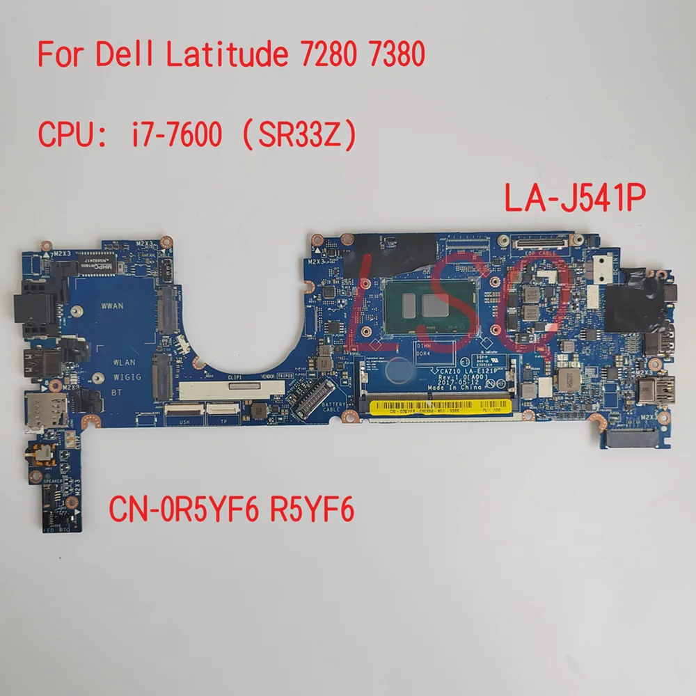 LA-E121P-For-Dell-Latitude-7280-7380-Laptop-Motherboard-With-CPU-i7 ...