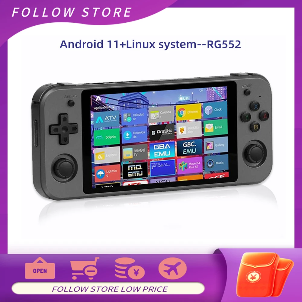 RG552-Retro-Video-Game-Console-Dual-System-Android-Linux-Handheld-Game ...