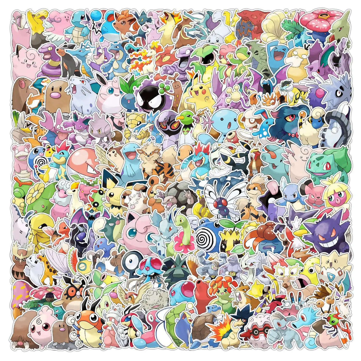 10/30/50/100/200pcs Kawaii Pikachu Pokemon Stickers Motorcycle Phone ...