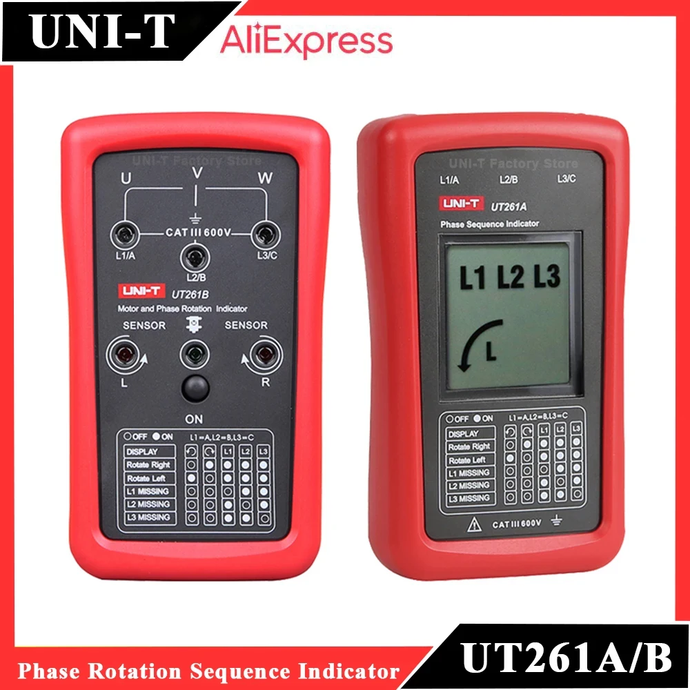 UNI-T-UT261A-3-Phase-Sequence-Indicator-Portable-UT261B-Motor-and-Phase ...