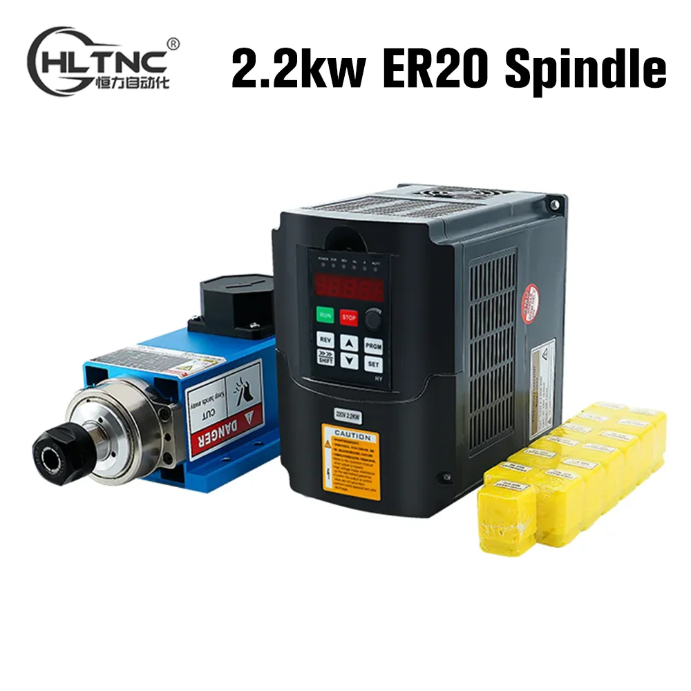 HLTNC-NEW-220v-2-2kw-ER20-4-Bearings-Square-24000-RPM-Air-Cooled ...