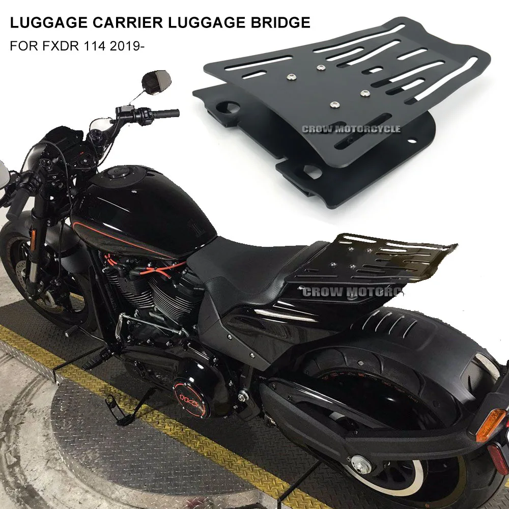 Motorcycle-Rear-Fender-Luggage-Rack-Support-Shelf-Solo-Seat-For-Harley ...