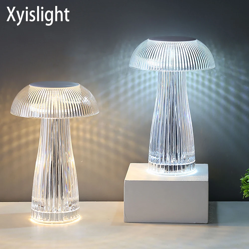 Mushroom-Crystal-LED-Table-Lamp-Luz-Ambiente-Touch-Night-Light ...