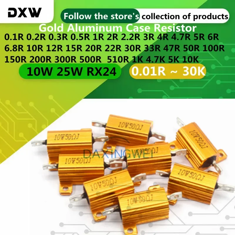 10W-25W-Aluminum-Power-Metal-Shell-Case-Wirewound-Resistor-0-01R-30K-6 ...