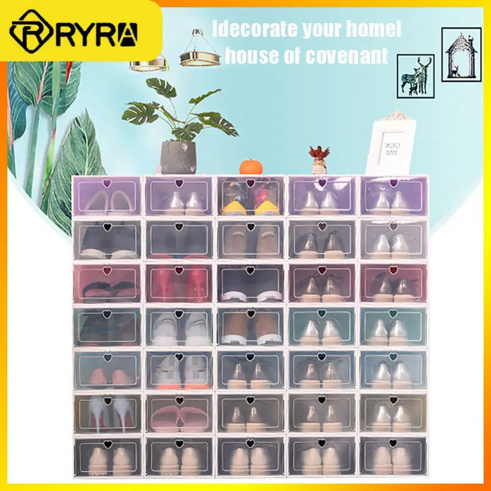 Dustproof Stable Bottom Shoebox Waterproof Shoe Boxes Transparent Shoe ...