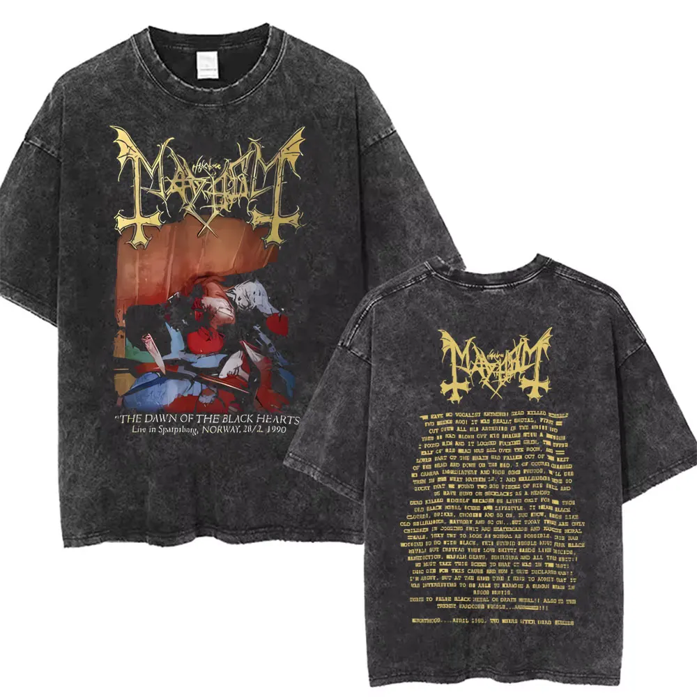 Washed Vintage Mayhem The Dawn of The Black Hearts T-shirt Live in ...