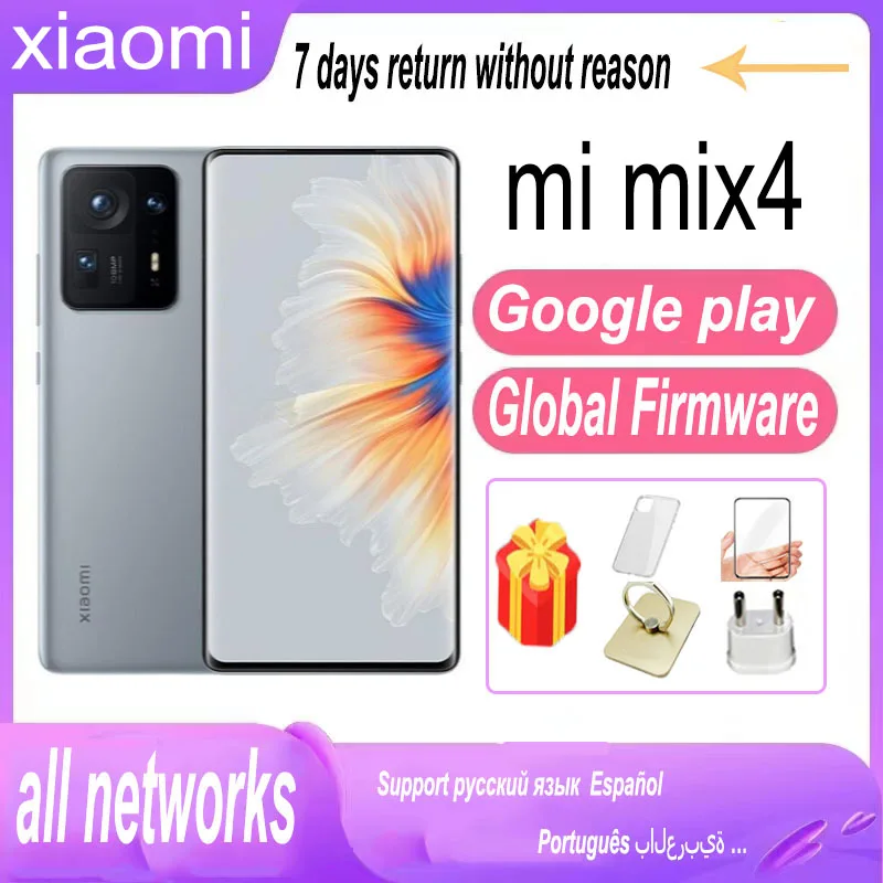 Xiaomi mix 4 nfc 8 + 256 120w, 120w, qualcomm, snapdragon 888plus, miui12.5, tela curva ...