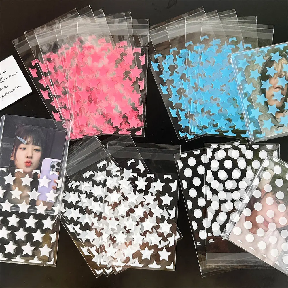 10/50Pcs Packing Opp Plastic Bag Self Adhesive Transparent Star Plastic ...