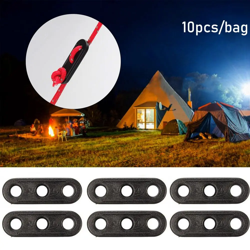 10pcs-Black-Wind-Rope-Buckle-Camping-Tent-Rope-Fastener-Tensioner-Lock ...