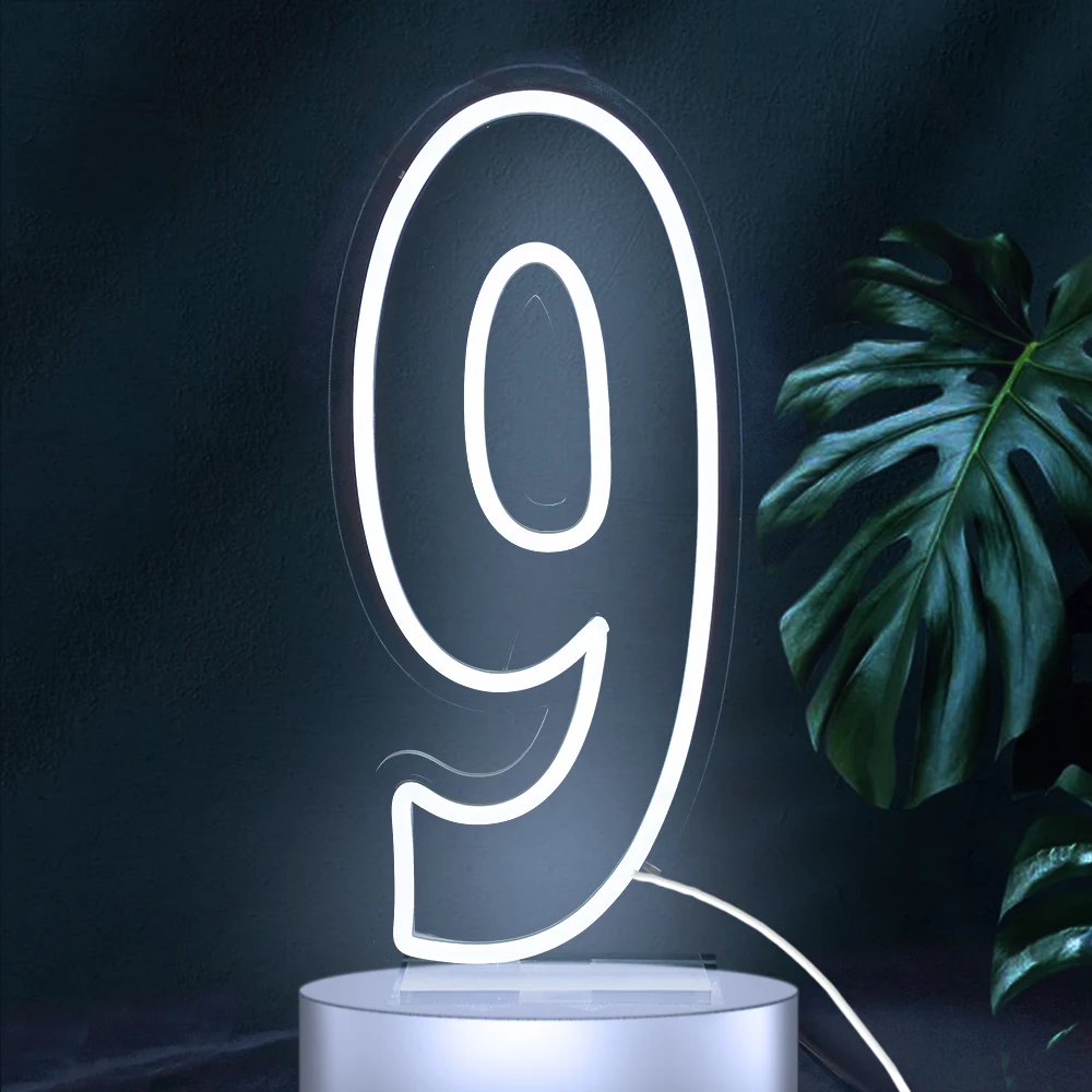 Neon-Number-9-with-Light-30-Inches-Sign-Dimmable-76cm-Numbers-Light-for ...