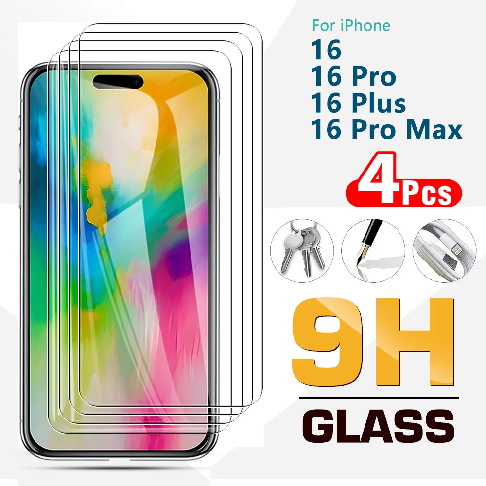 4pcs-For-iPhone-16-Pro-Max-16-Plus-HD-Protective-Glass-Tempered-Glass ...