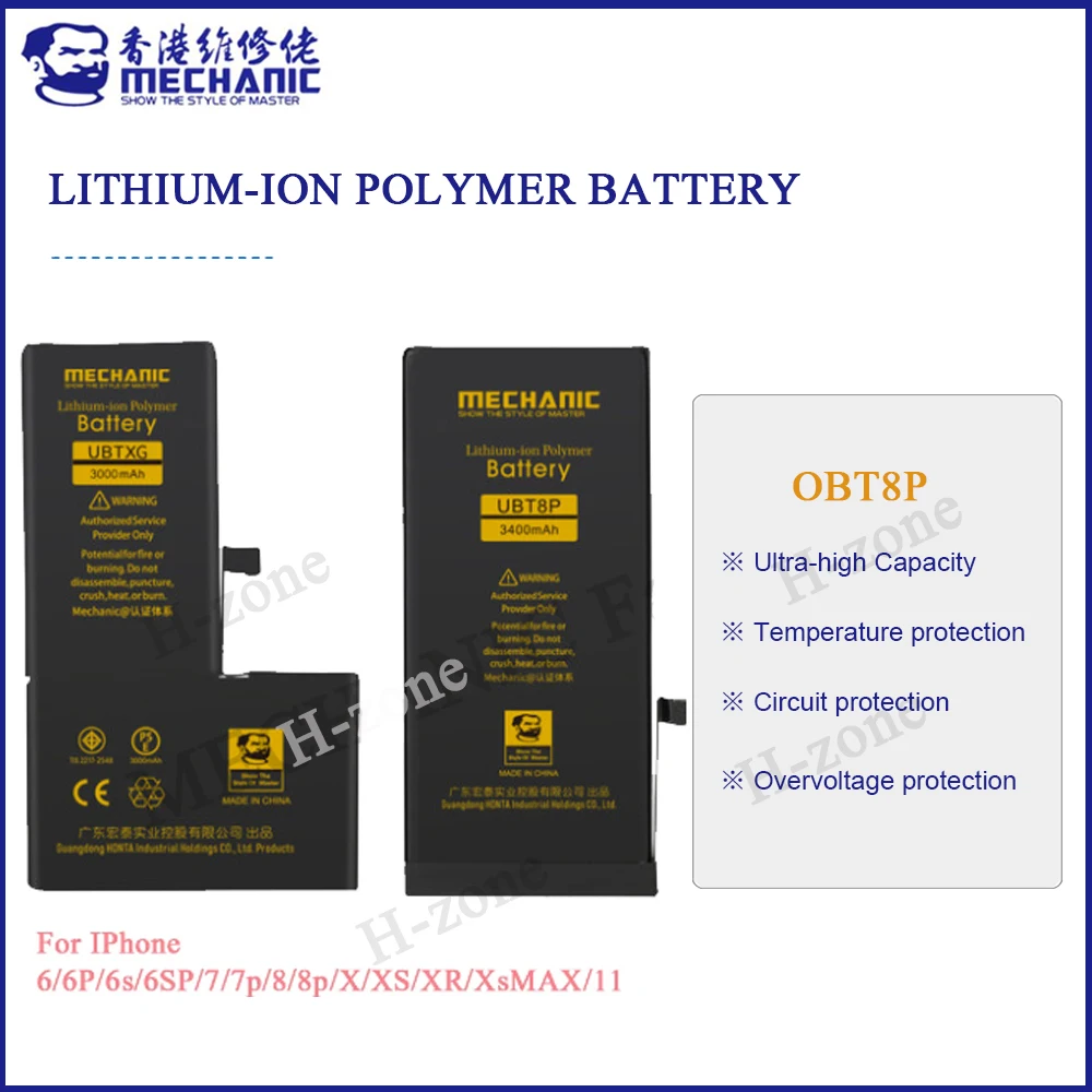Mechanic High Quality Mobile Phone Ultra-high Capacity Lithium-ion ...