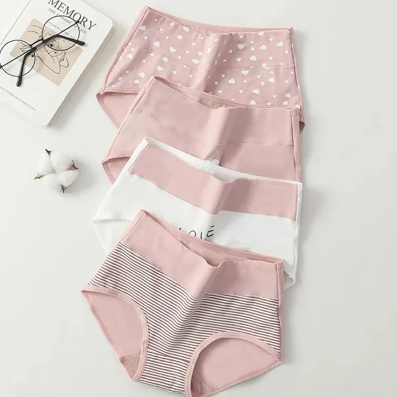 Bragas-de-cintura-alta-para-mujer-ropa-interior-con-estampado-de-moda ...