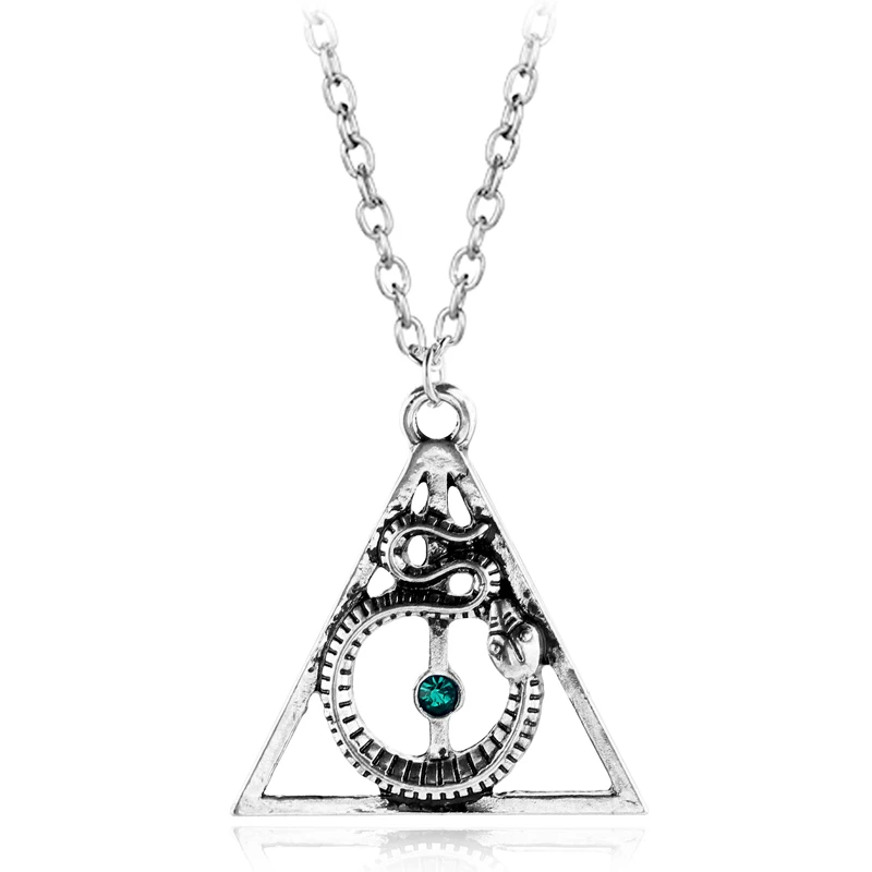 Ouroboros Triangle Necklace - Serpent Infinity Pendant, Alchemy Jewelry ...