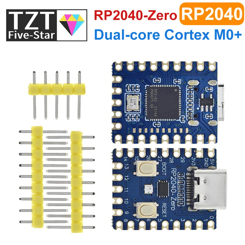 RP2040-Zero RP2040 para microcontrolador Raspberry Pi PICO, Módulo de placa de desarrollo, doble ...