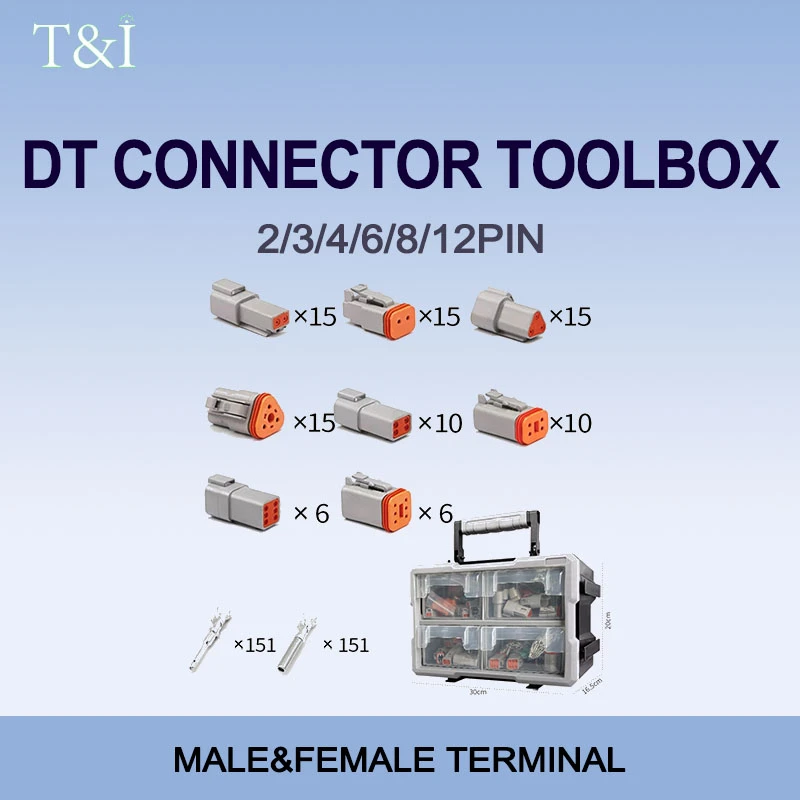 394Pcs Deutsch DT Series Waterproof Connector Kit Maintenance Hand Kit ...
