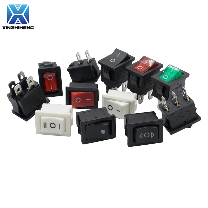 2pcs-21-15mm-Snap-in-KCD1-Rocker-Switch-6A250V-10A-125V-NO-OFF-With-LED ...
