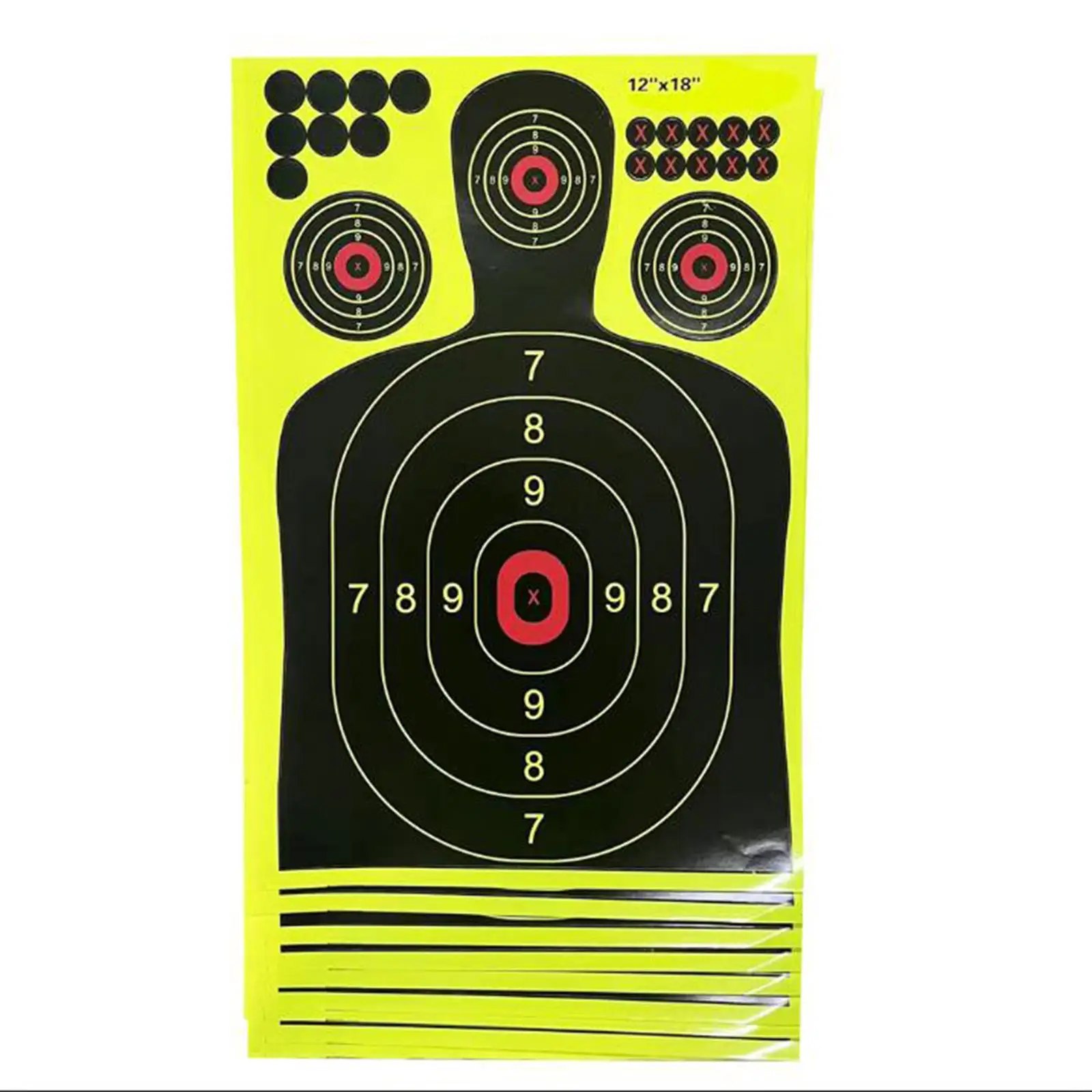 10-Pieces-Paper-Targets-for-Shooting-Range-Self-Adhesive-Stickers-Human ...