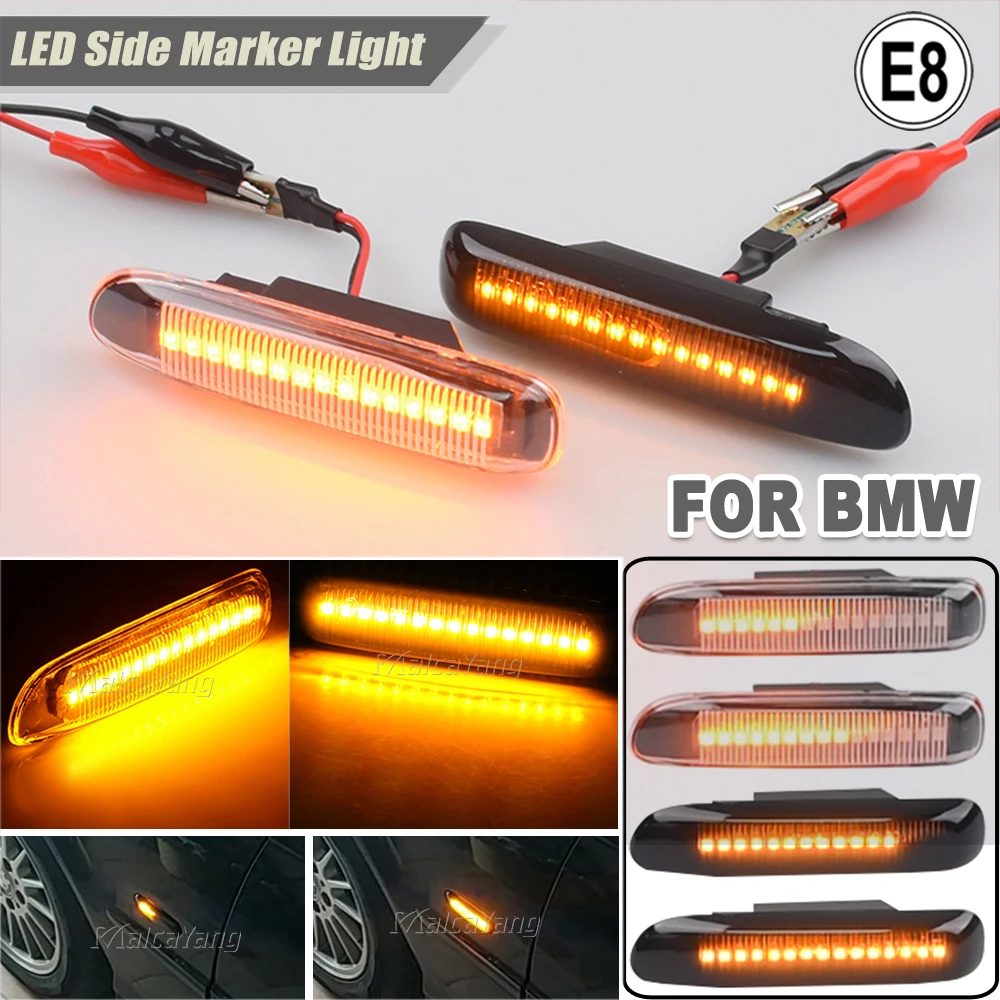 Side Marker Flowing Dynamic Blinker LED Turn Signal Light For BMW E46 3 ...