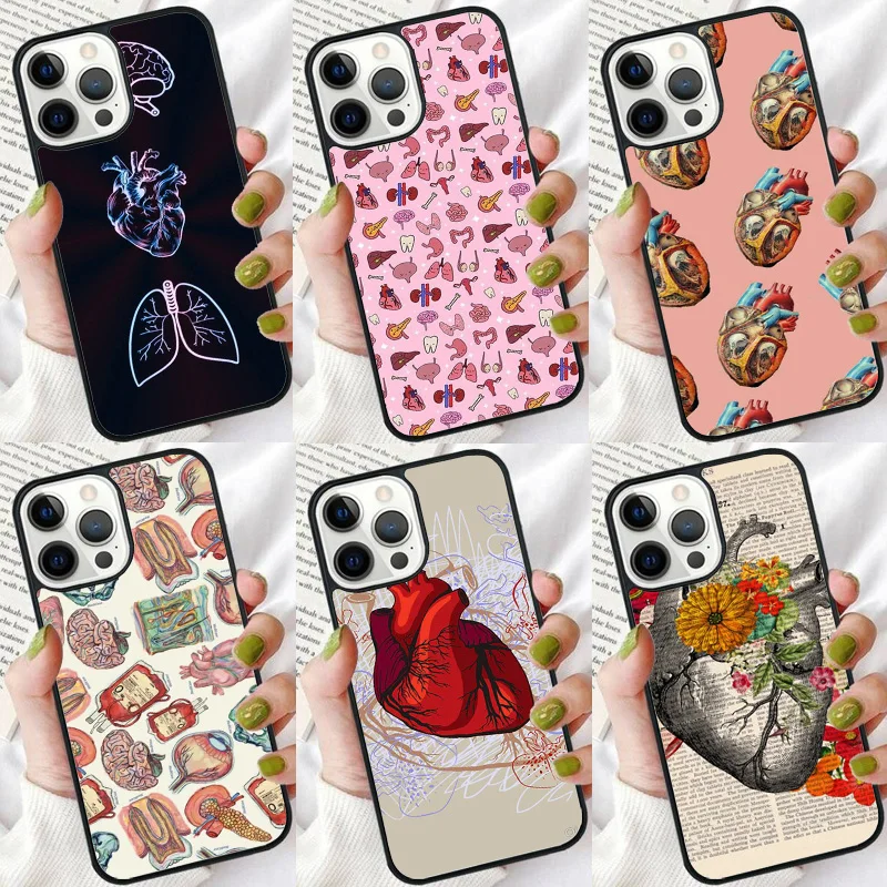 Vintage-Anatomy-Heart-Cardiac-Nurse-Phone-Case-For-iPhone-16-15-14-plus ...