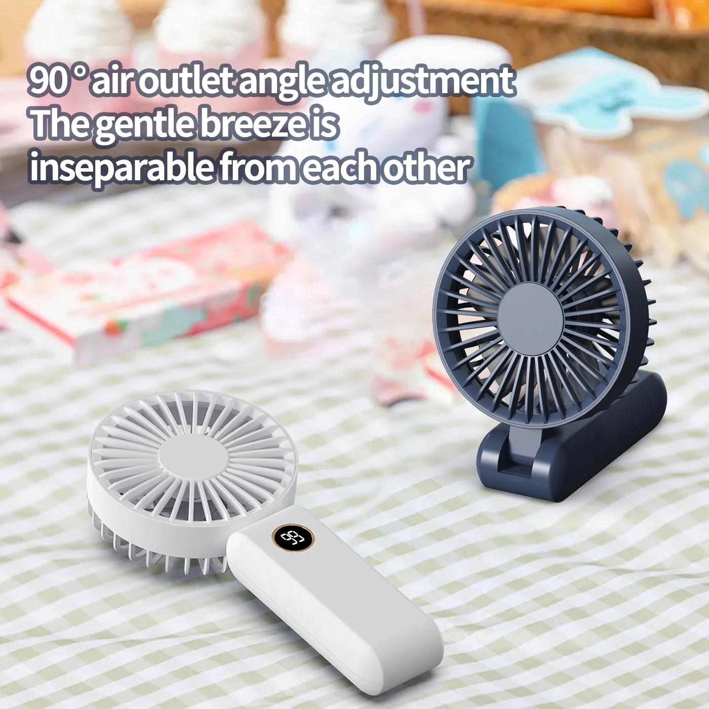 2024-New-Rechargeable-Portable-Fan-90-Foldable-Handheld-Fan-Portable ...