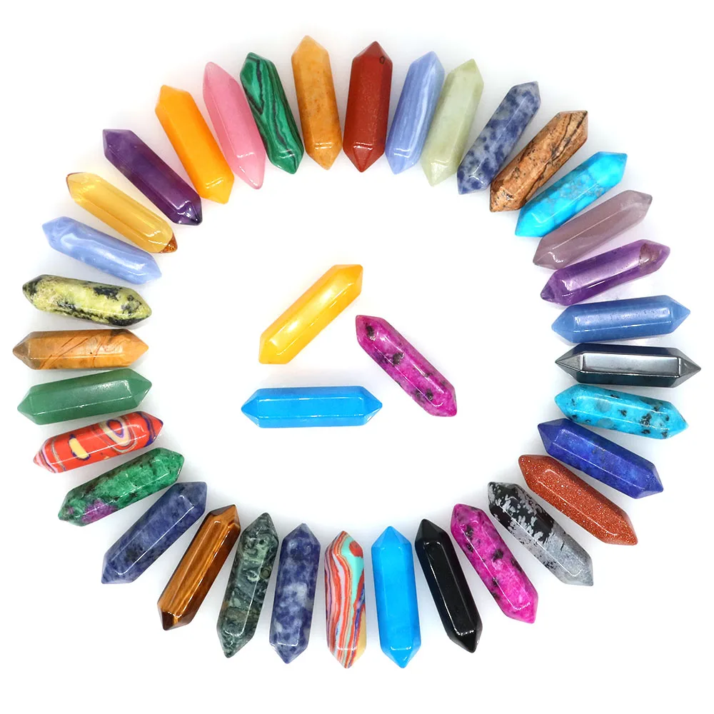 Hexagonal-Column-Natural-Stones-Healing-Crystal-Rose-Quartz-Point-Wand ...