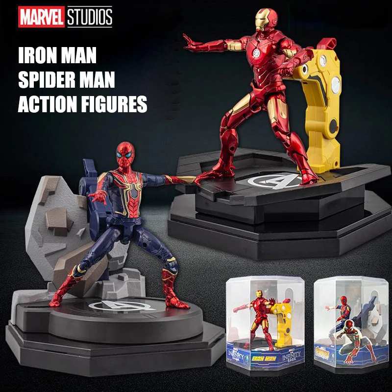 Genuine-Marvel-legends-The-Avengers-Model-Spider-Man-Iron-Man-Display ...
