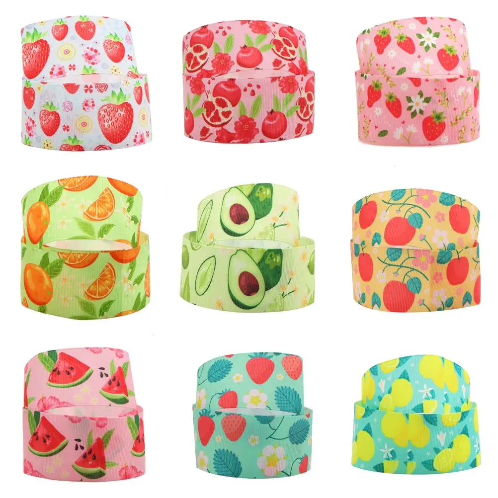 5-Yards-Multi-Size-Fruit-Strawberry-Printed-Grosgrain-Ribbon-DIY ...