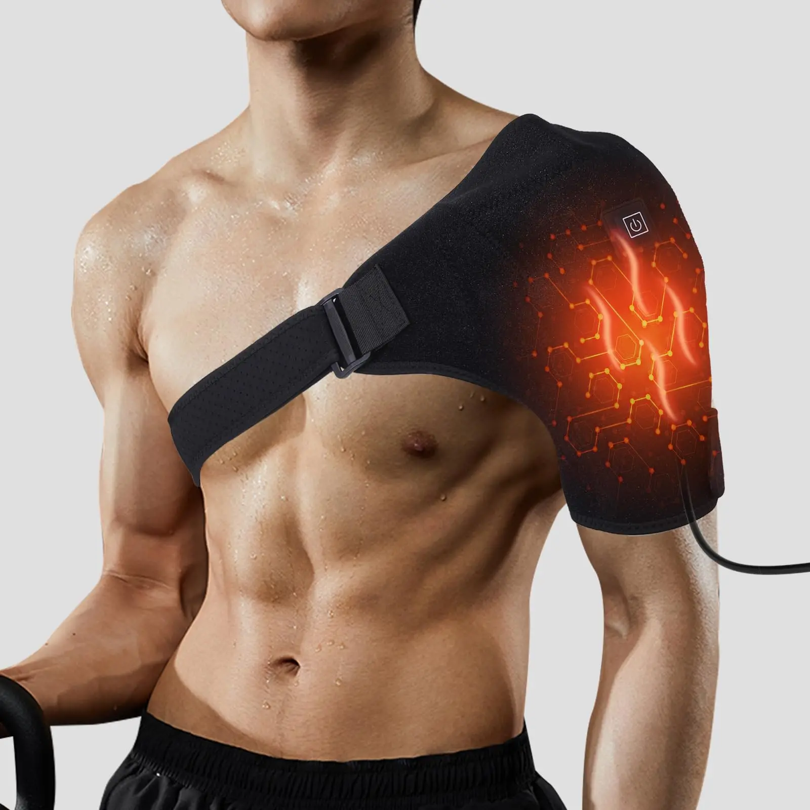 Heated-Shoulder-Wrap-Brace-Adjustable-Shoulder-Heating-Pads-with ...