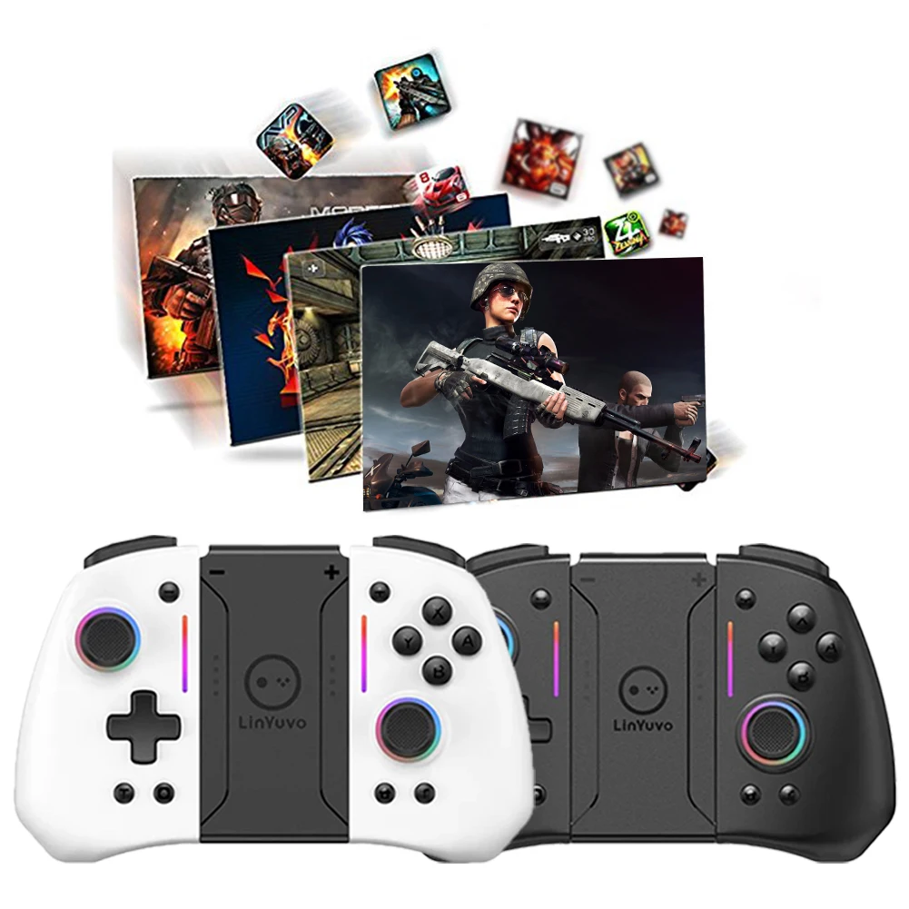 Lin-Yuvo-KS42-Wireless-Joypad-Meteor-Light-8Color-RGB-Lights-Game ...