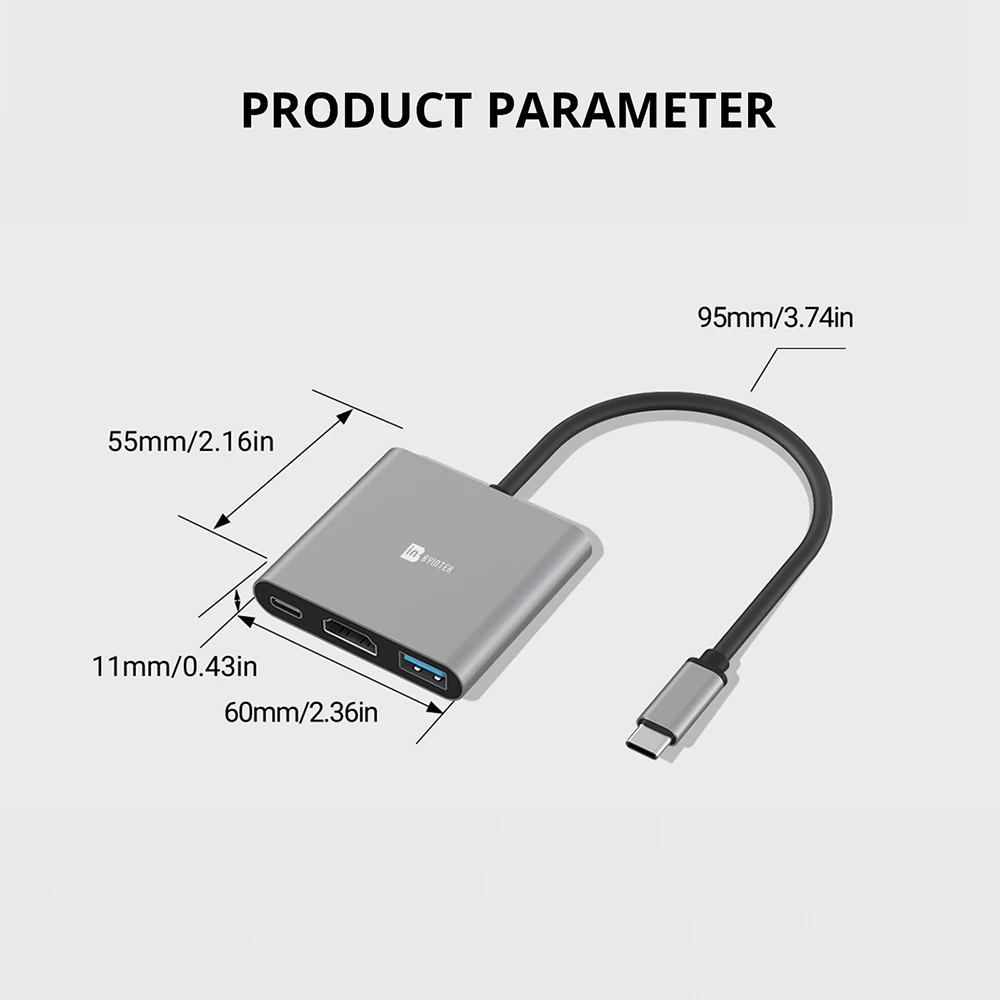 VEVSHAO USB Adapter Type C Docking Station, 4K HDMI Computer Hub with ...