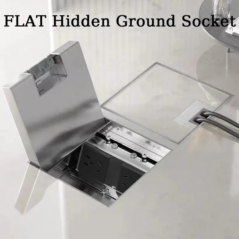 Flat Floor Hidden Electrical Socket EU Outlet Embedded in Stainless ...