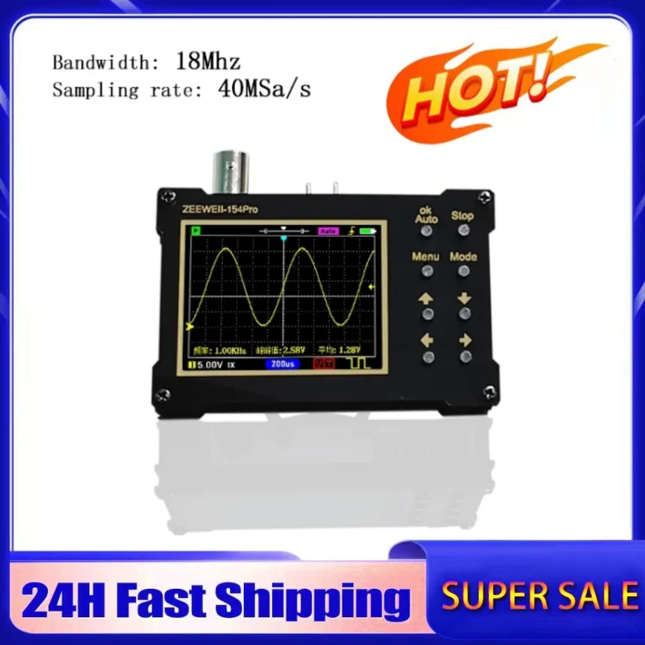 ZEEWEII-DSO154Pro-2-4-inch-Screen-Digital-Oscilloscope-18MHz-Analog ...