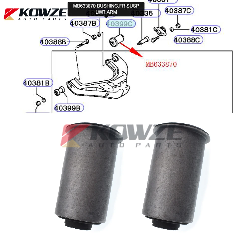 2PCS-Front-Suspension-Lower-Arm-Bushing-for-L200-K57-K66-K72-Pajero ...