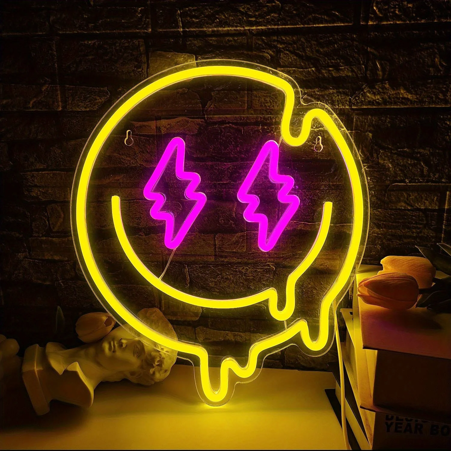 LED-Melting-Smiley-Face-Neon-Sign-Dimmable-Melting-Smiley-Face-Neon ...