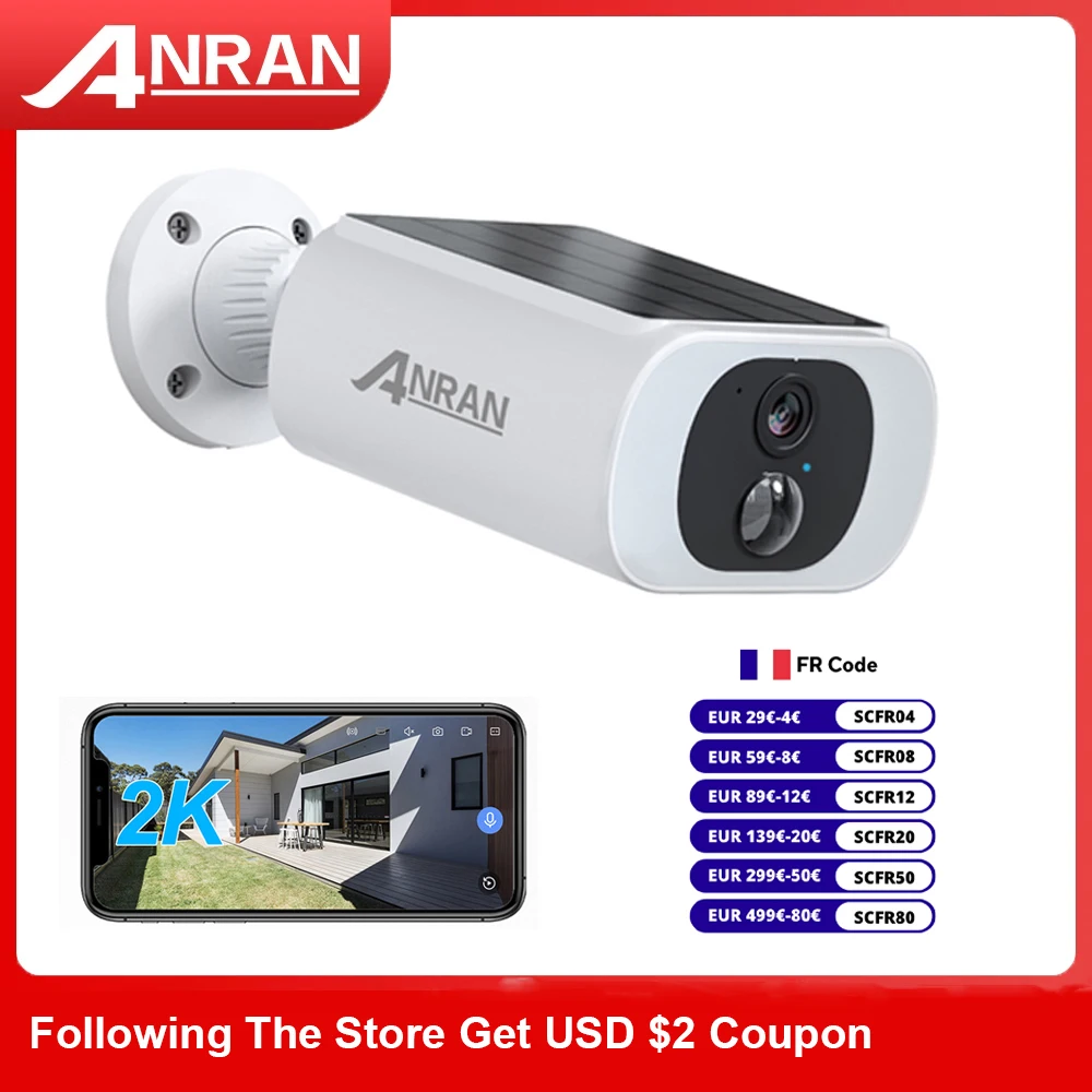 ANRAN-Cam-ra-de-surveillance-ext-rieure-solaire-2K-C3-dispositif-de-s ...