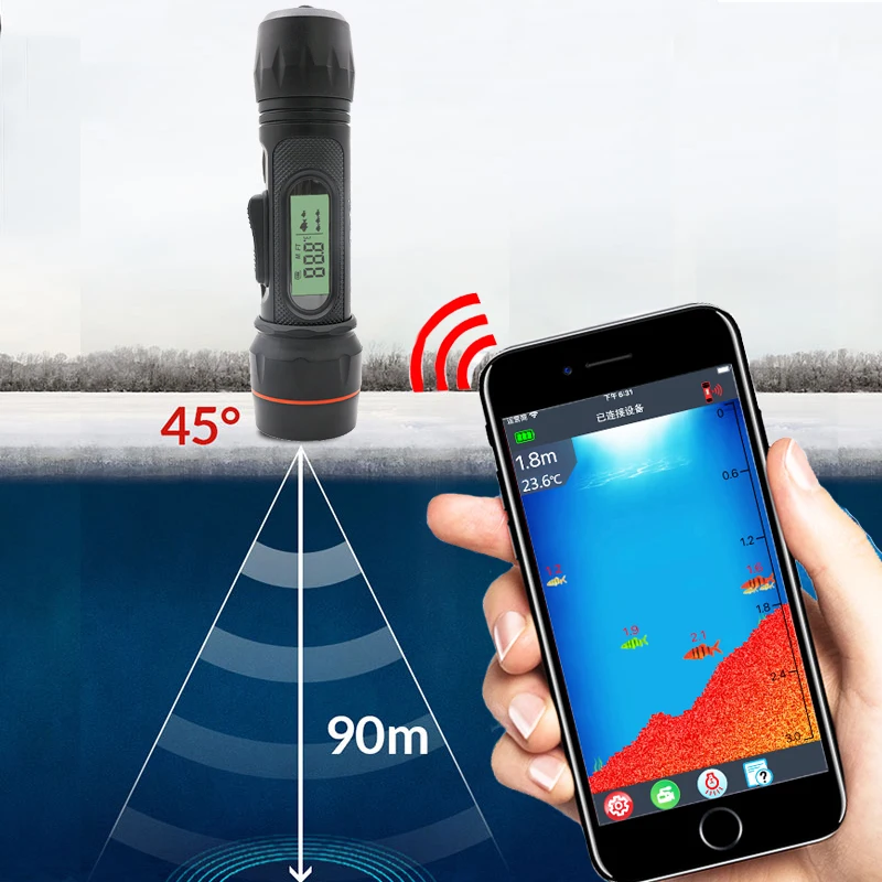 Erchang-F12B-Wireless-Fish-Finder-Rechargable-Echo-Sounder-90M-Depth ...